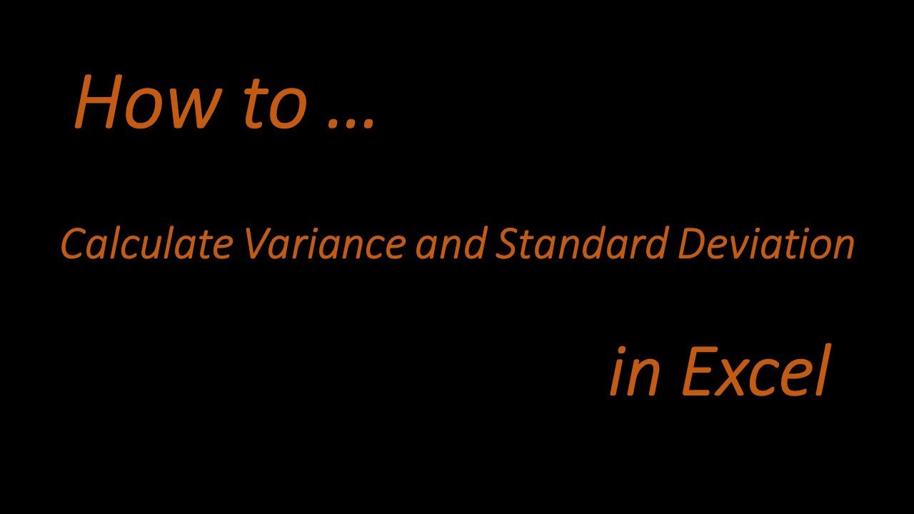 04 Variance and Standard Deviation - YouTube
