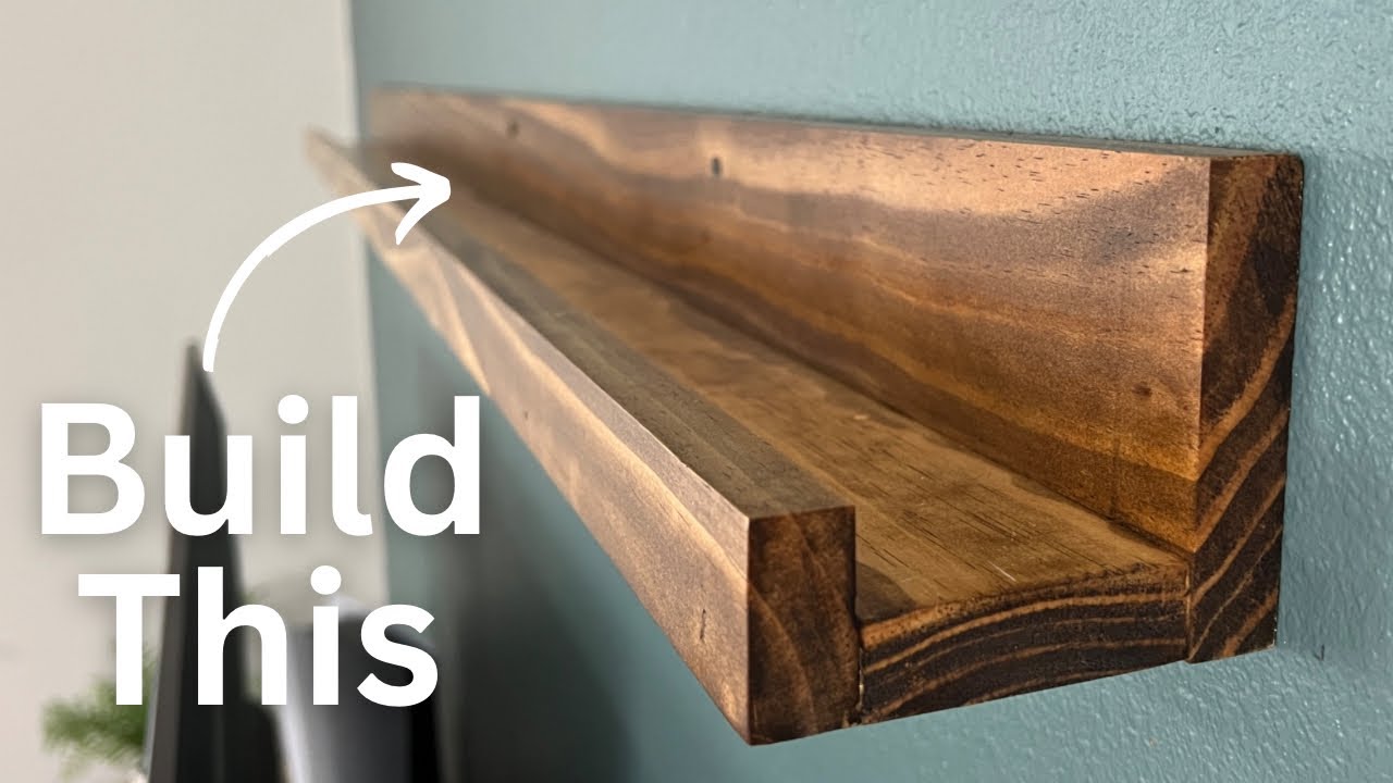 I built a 6ft picture ledge for a boring wall in my living room - YouTube