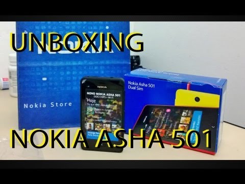 Unboxing Nokia Asha 501 Português!