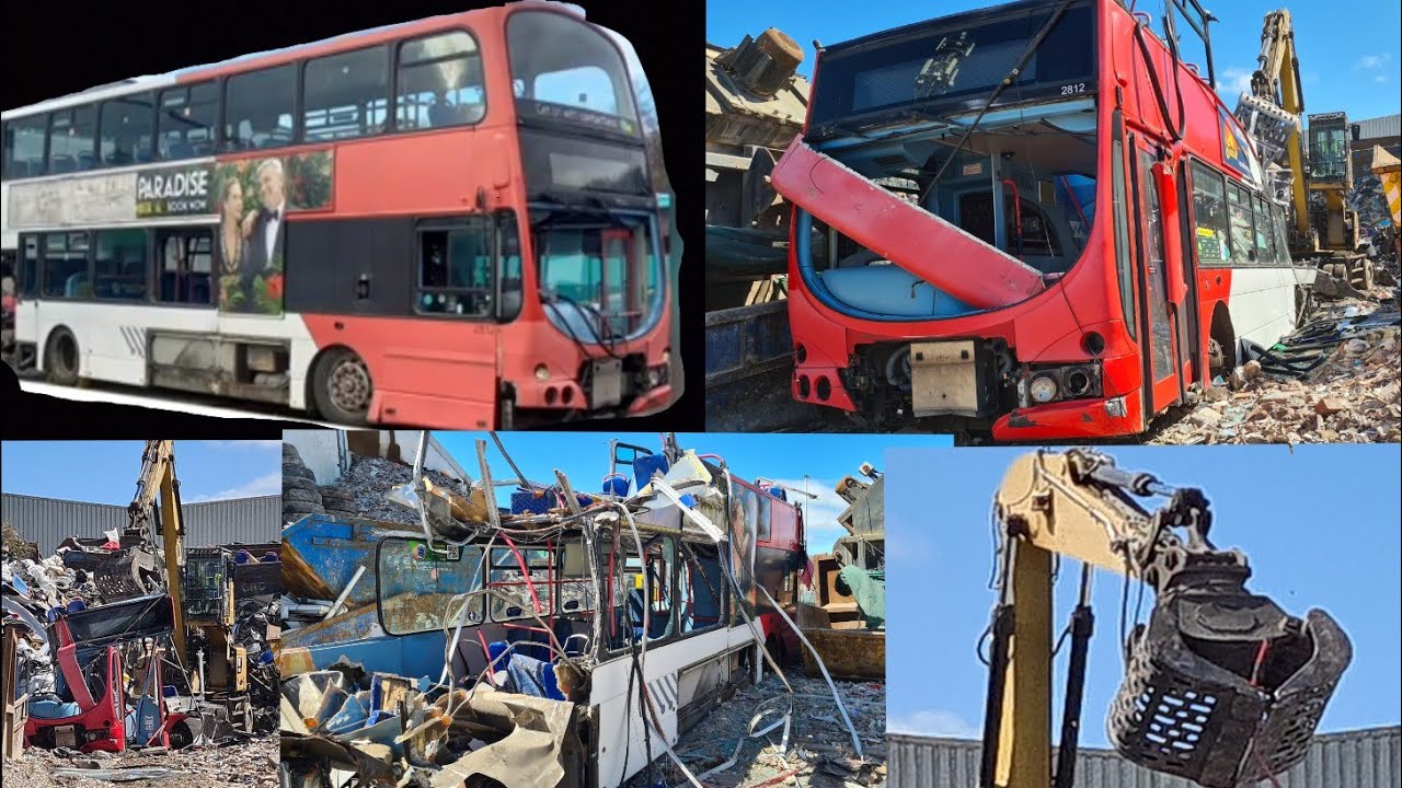 Scrapping of Bus 12 (Xplore Dundee bus 2812, reg SP54CGU) ....SCOTLAND ...