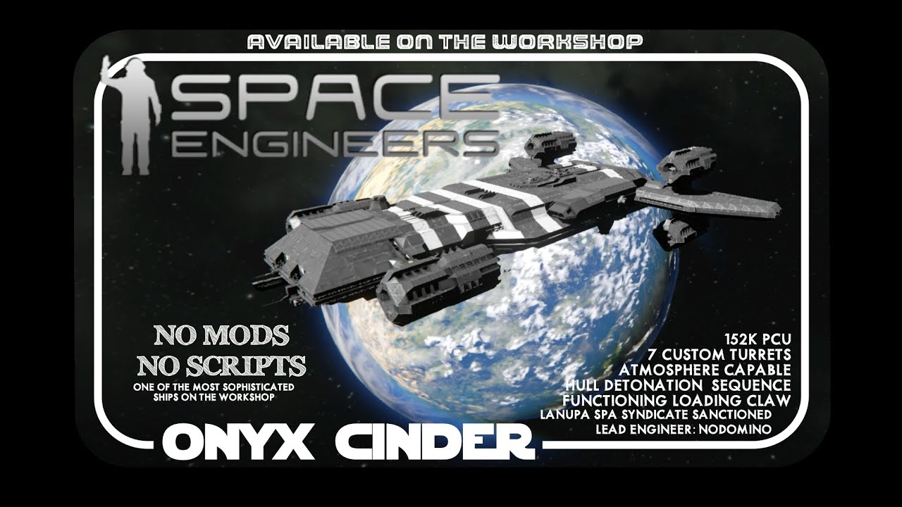 Skeleton Crew - Onyx Cinder, Created in SPACE ENGINEERS by NODOMINO - YouTube