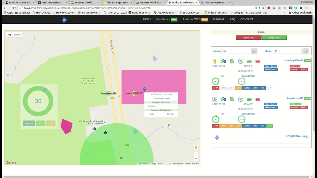 Andruav - Web Client GCS Controlling Multiple Drones - YouTube