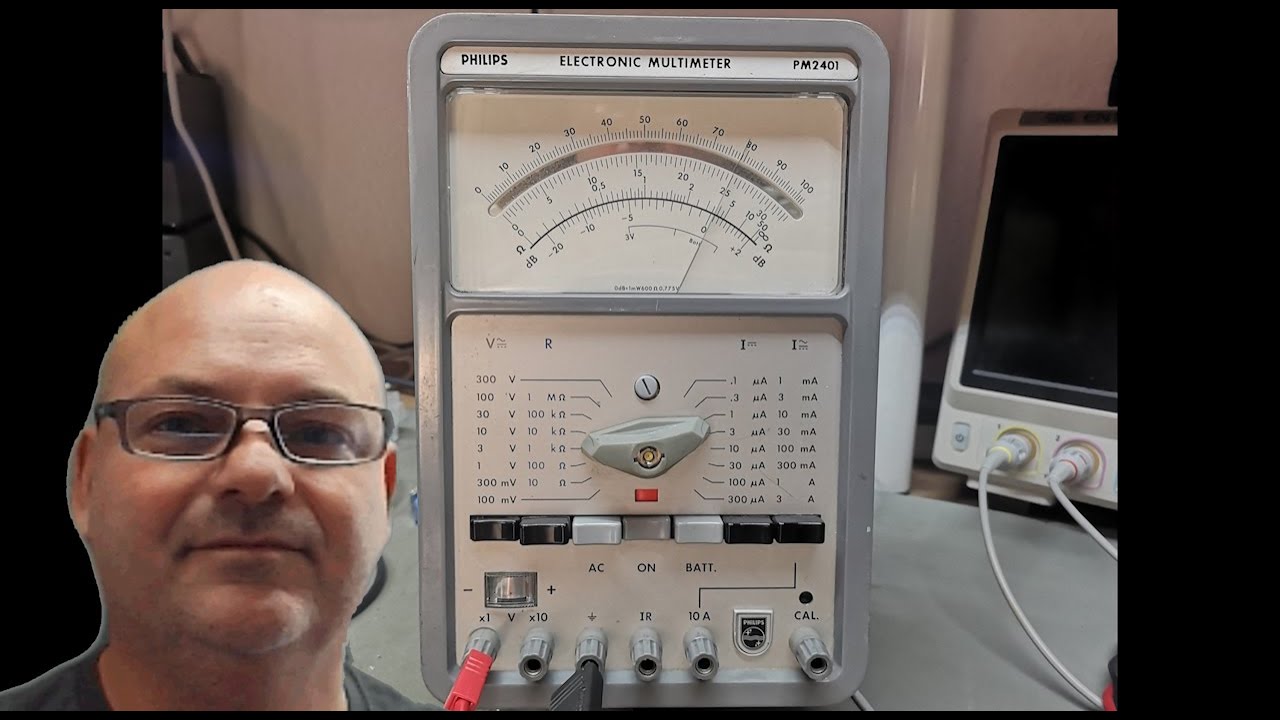Philips PM2401 Electronic Multimeter 1966 transistors test teardown ...