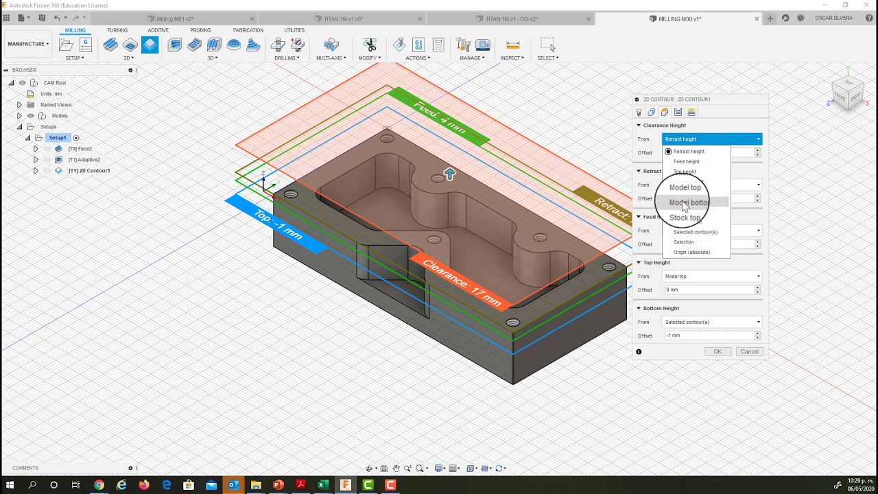 04 Milling Contour 01 - YouTube