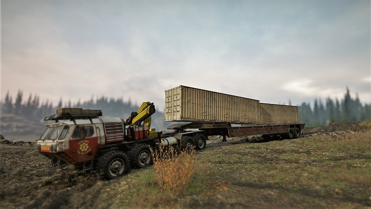 Snowrunner Oversized and Overloaded - Thrustmaster T300RS - YouTube