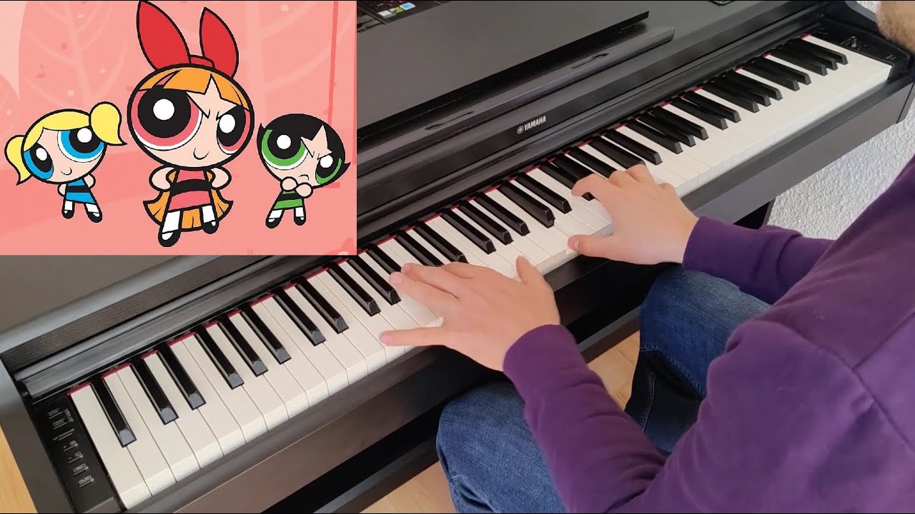 The Powerpuff Girls Theme (Intro + Outro mashup) - Advanced Piano Cover ...