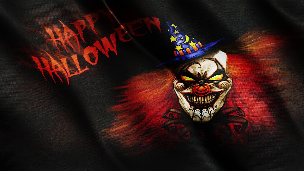 Halloween Flag / Wallpaper Evil Clown [FREE USE] - YouTube