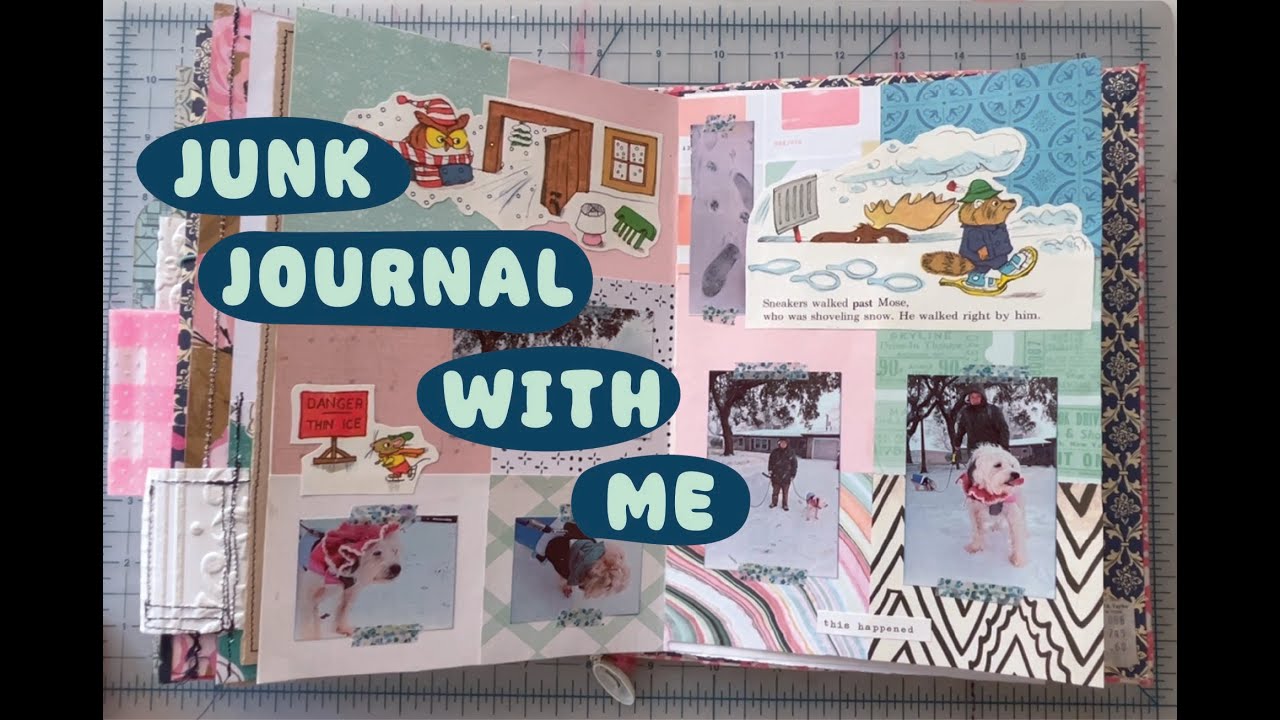 Junk Journal with me - Snow Day - How I use my scraps - YouTube