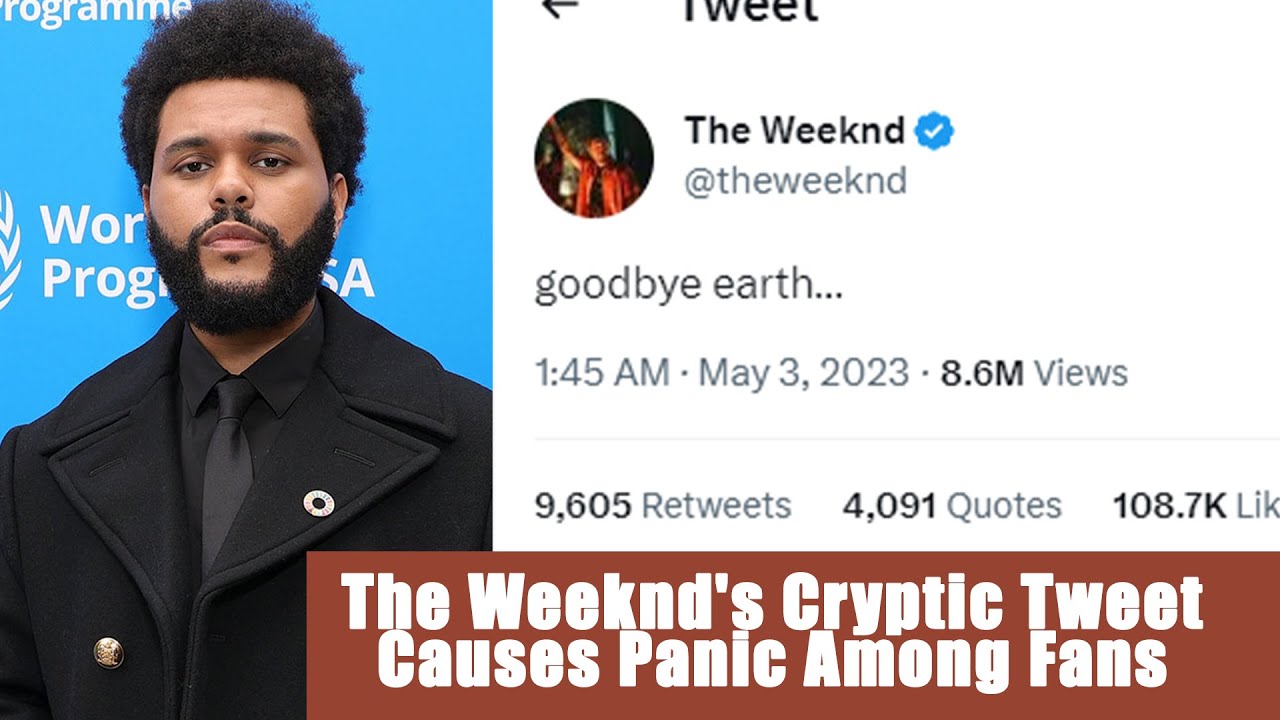 The Weeknd's Cryptic Tweet Causes Panic Among Fans : What's Going On ...