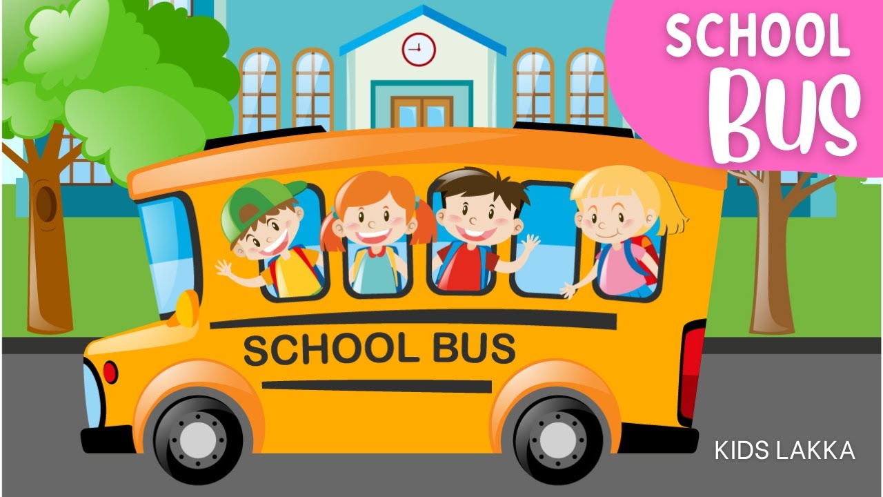 Children's Nursery Rhyme Video Featuring A School Bus | Kids Lakka ...