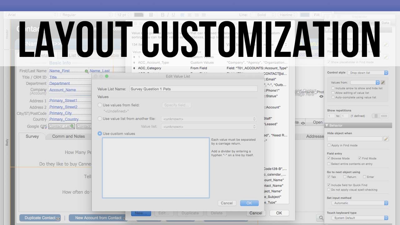 FM Starting Point: Layout Customization | FileMaker 14 Training Videos ...