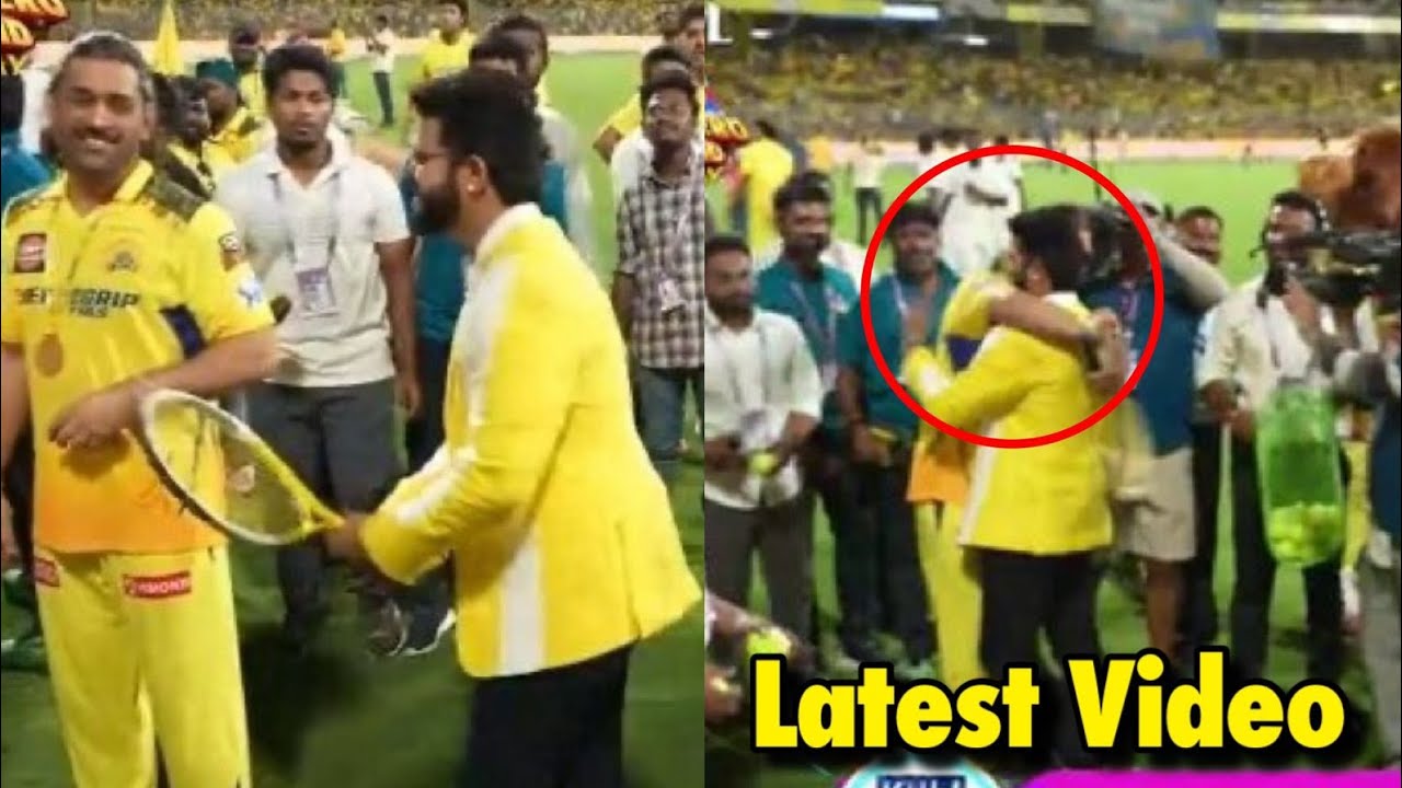 MS Dhoni Hugging Suresh Raina After CSK won against RR | RS Cricket ...
