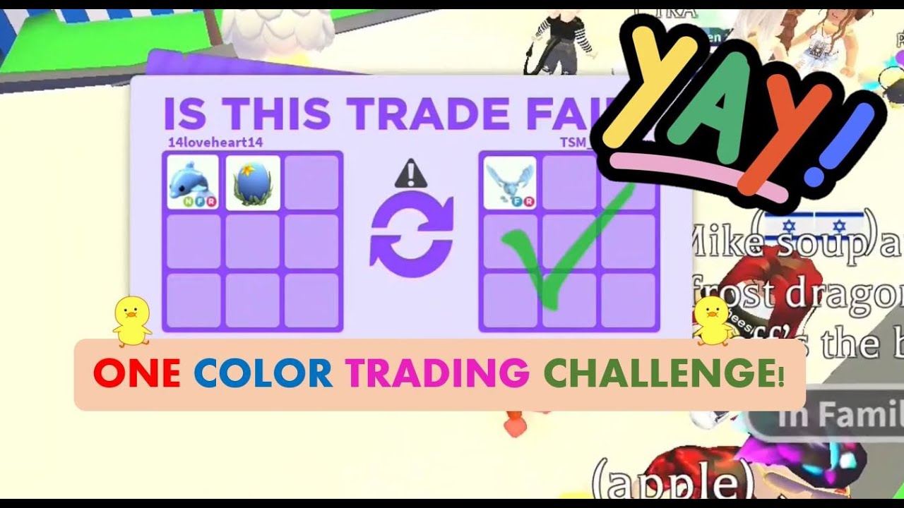 ONE COLOR TRADING CHALLENGE!! 🤩 SUPER FUN! In Adopt Me - Roblox - YouTube