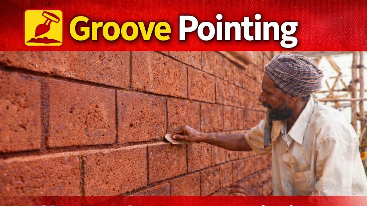 ग्रुव्ह पॉइंटिंग कसे करतात? How to do groove pointing in latrite ...