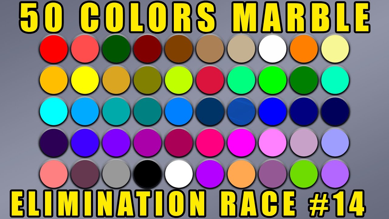 50 Colors Elimination Marble Race in Algodoo #14 \ Marble Race King ...
