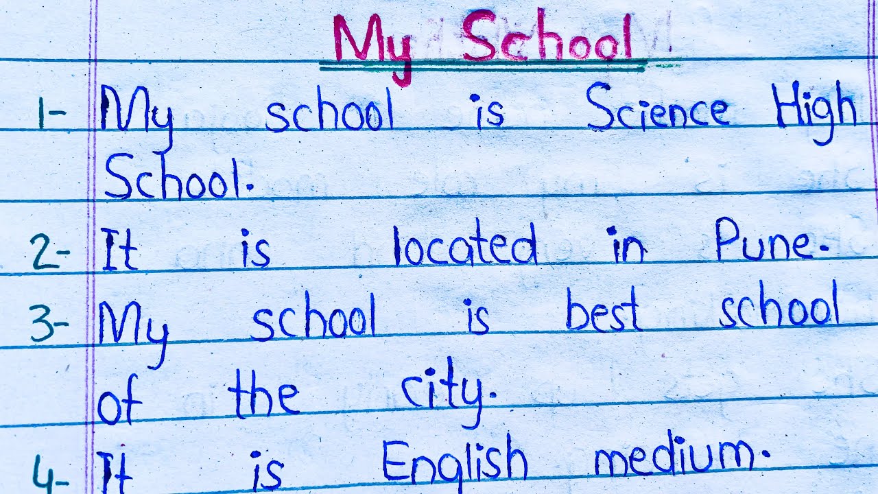 15 Lines Essay On My School 🏫||Essay About My School ||My School Essay ...