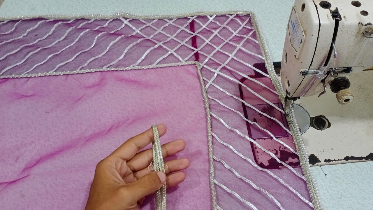 How to Make Designer Dupatta at Home / new dupatta design cutting and ...