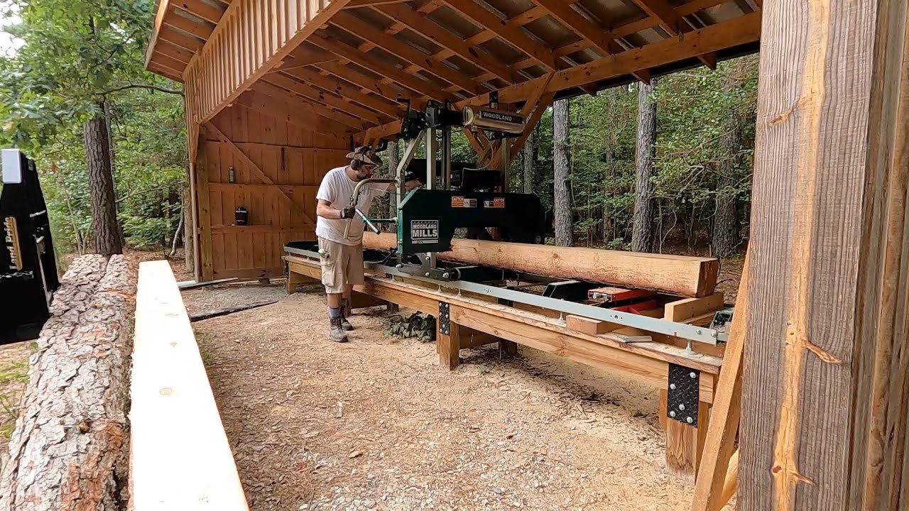 Pole Barn Project # 3 - An afternoon at the sawmill (in 15 minutes ...