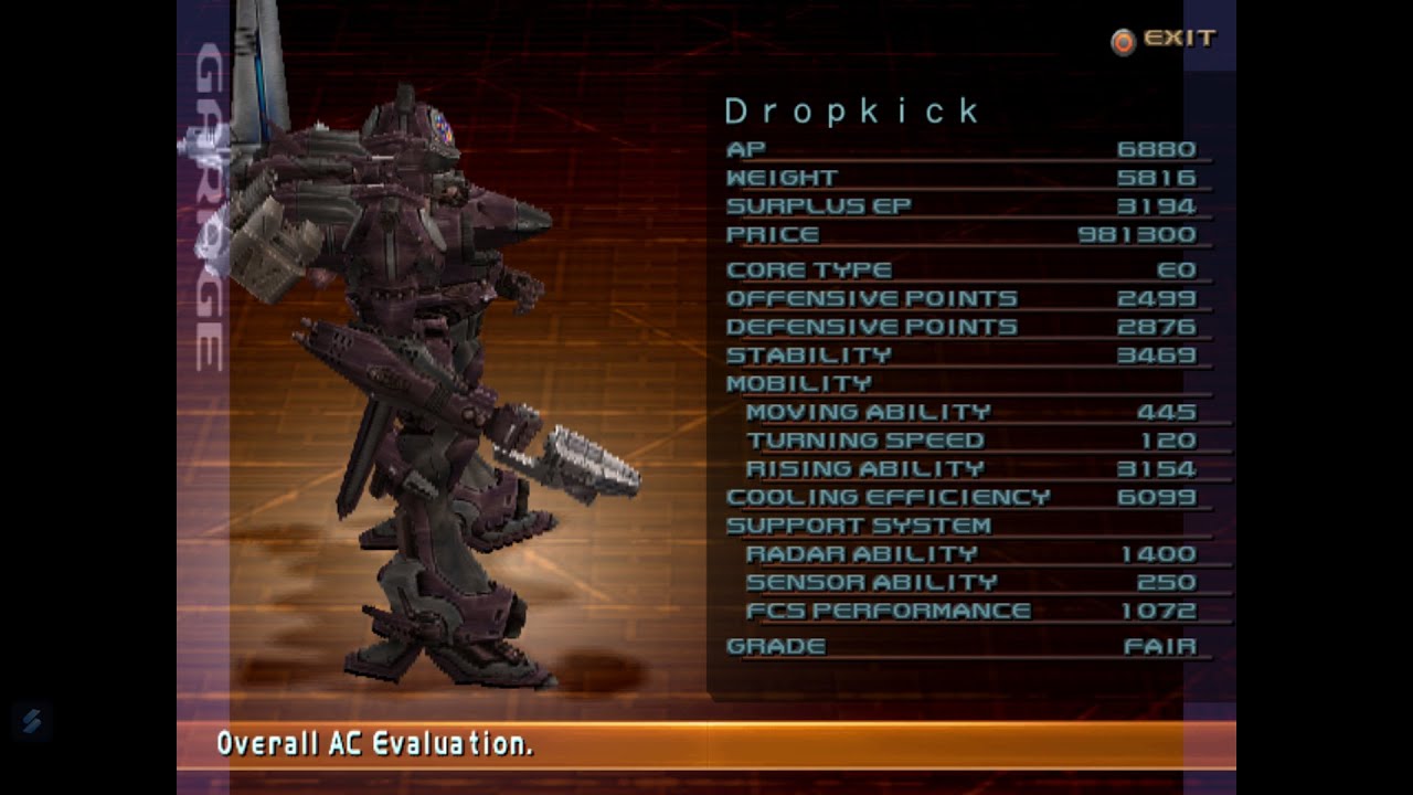 Armored Core AC Showcase - Dropkick (AC Silent Line) - YouTube