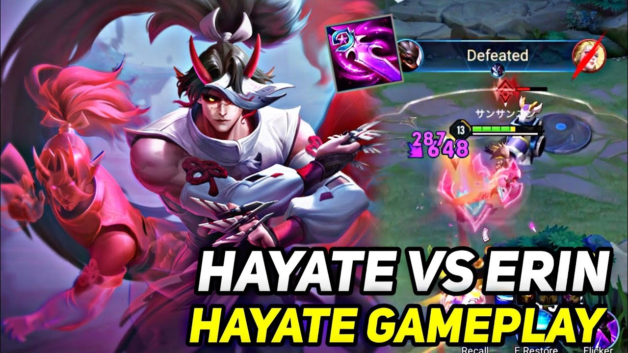 AoV : HAYATE GAMEPLAY | VS ERIN - ARENA OF VALOR - YouTube