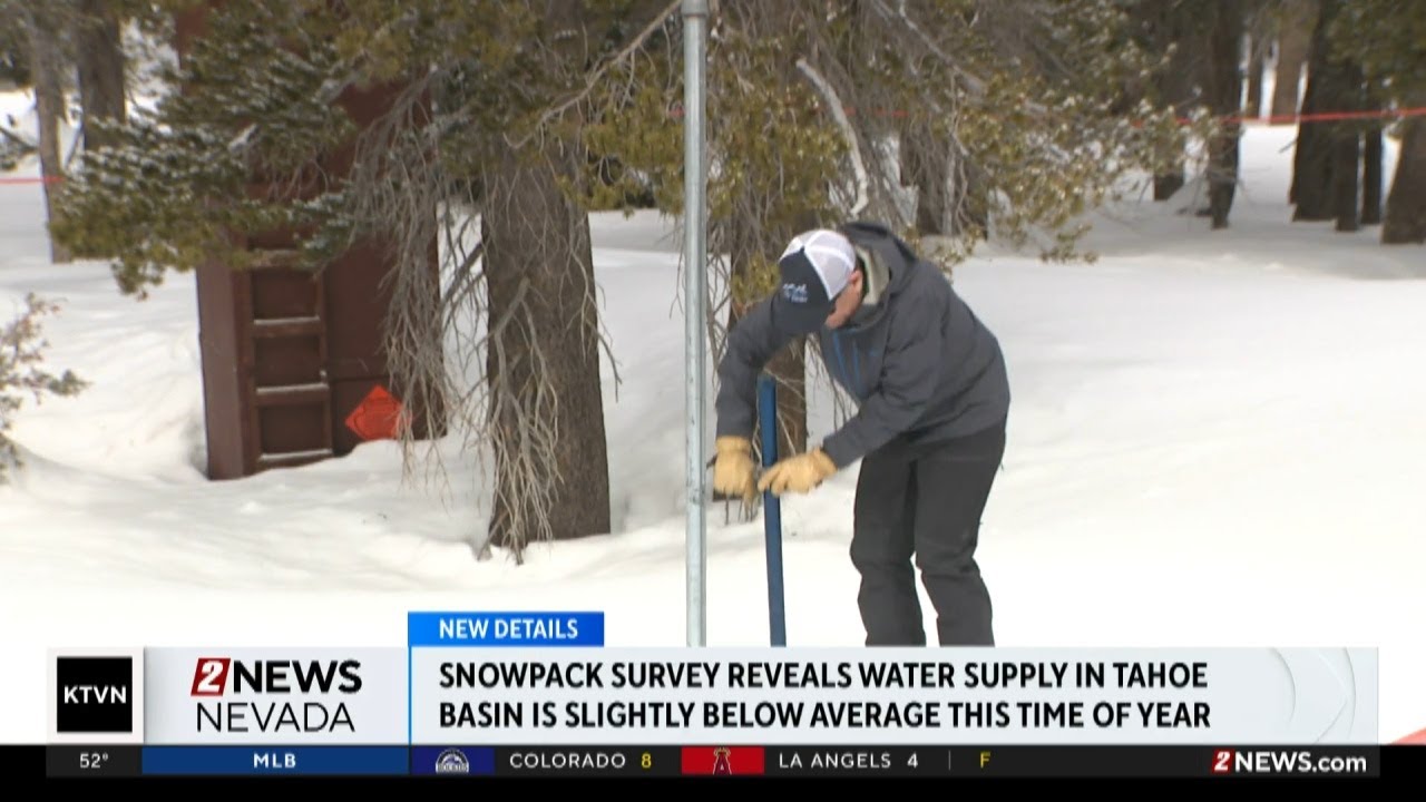 Snow pack survey helps figure out basin water status - YouTube