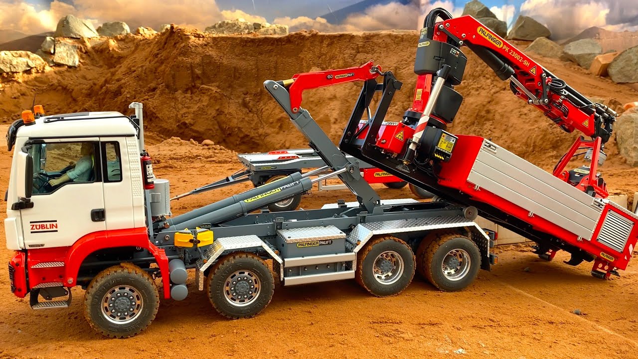 COOL RC TRUCK with Palfinger crane in 4K - YouTube