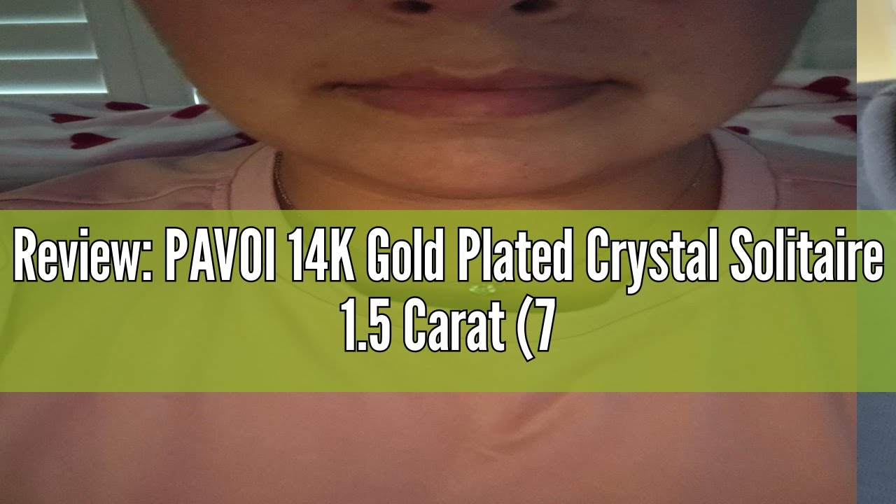 Review: PAVOI 14K Gold Plated Crystal Solitaire 1.5 Carat (7.3mm) CZ ...