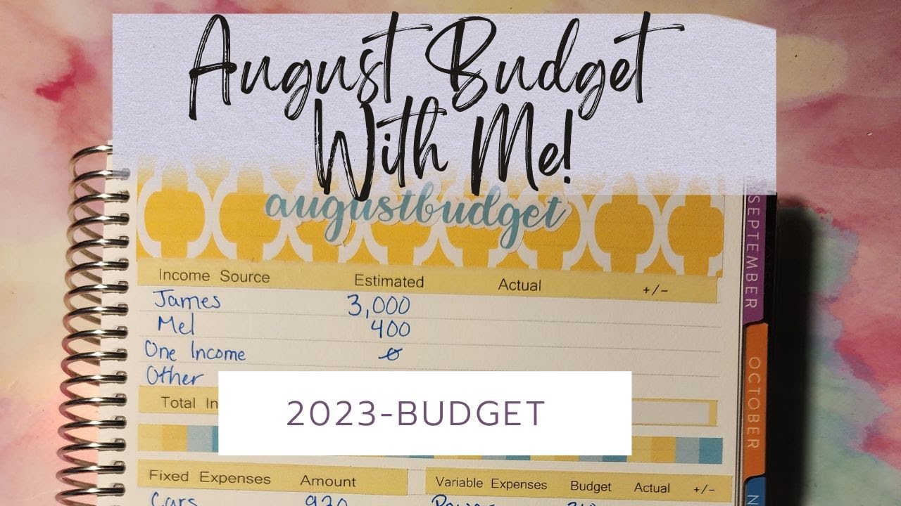 August Budget with Me!! August Set Up|| EcMonthly planner ...