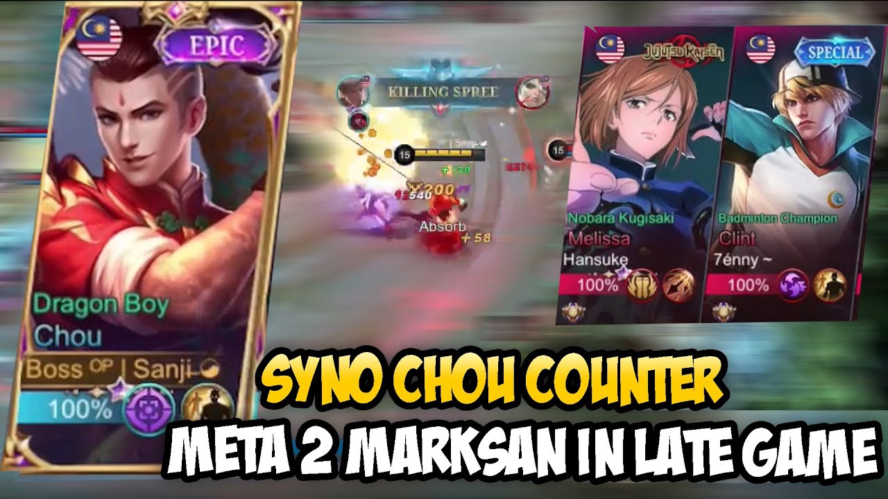 SYNO Chou Counter Meta 2 Marksman In Late Game !!! - YouTube