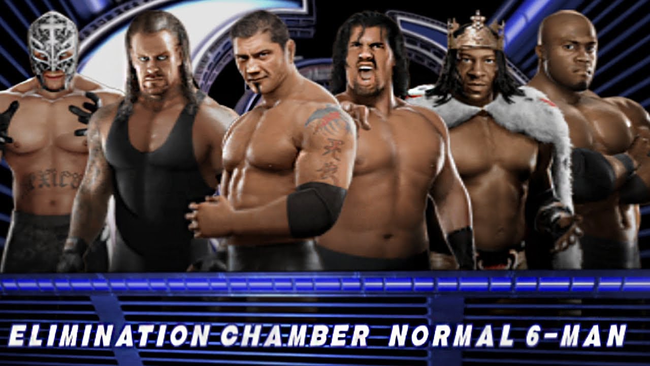 WWE SVR 2008: Elimination Chamber - Batista vs Undertaker vs Mysterio ...