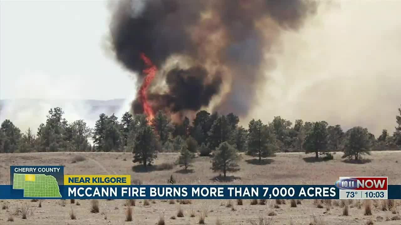 Mccann fire burns more than 7,000 acres in Cherry County - YouTube