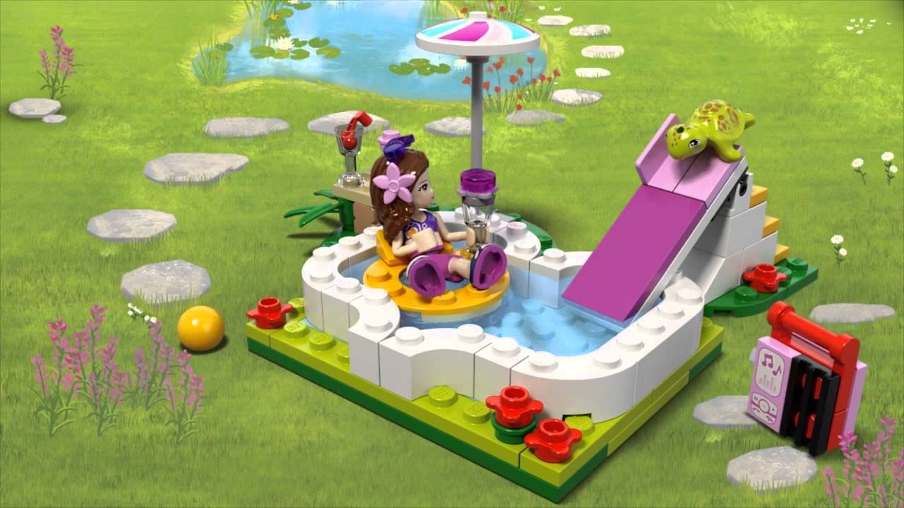 LEGO Friends - Piscina din gradina Oliviei (41090) - YouTube