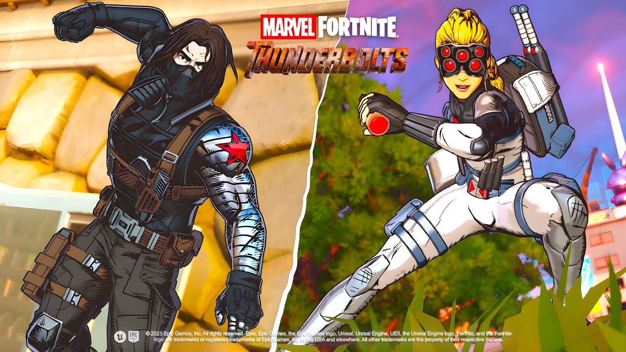 Fortnite Winter Soldier (Bucky Barnes) & White Widow Skin THUNDERBOLTS ...