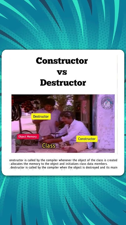 Difference between Constructor vs Destructor ? | #shorts - YouTube