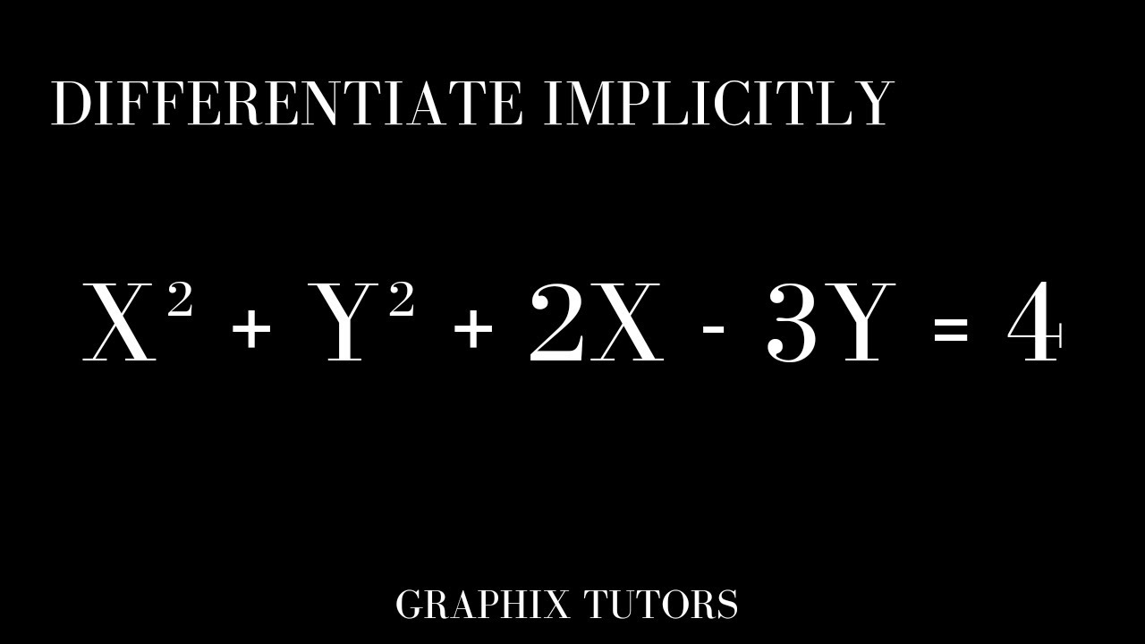 implicit differentiation made easy in #calculus - YouTube