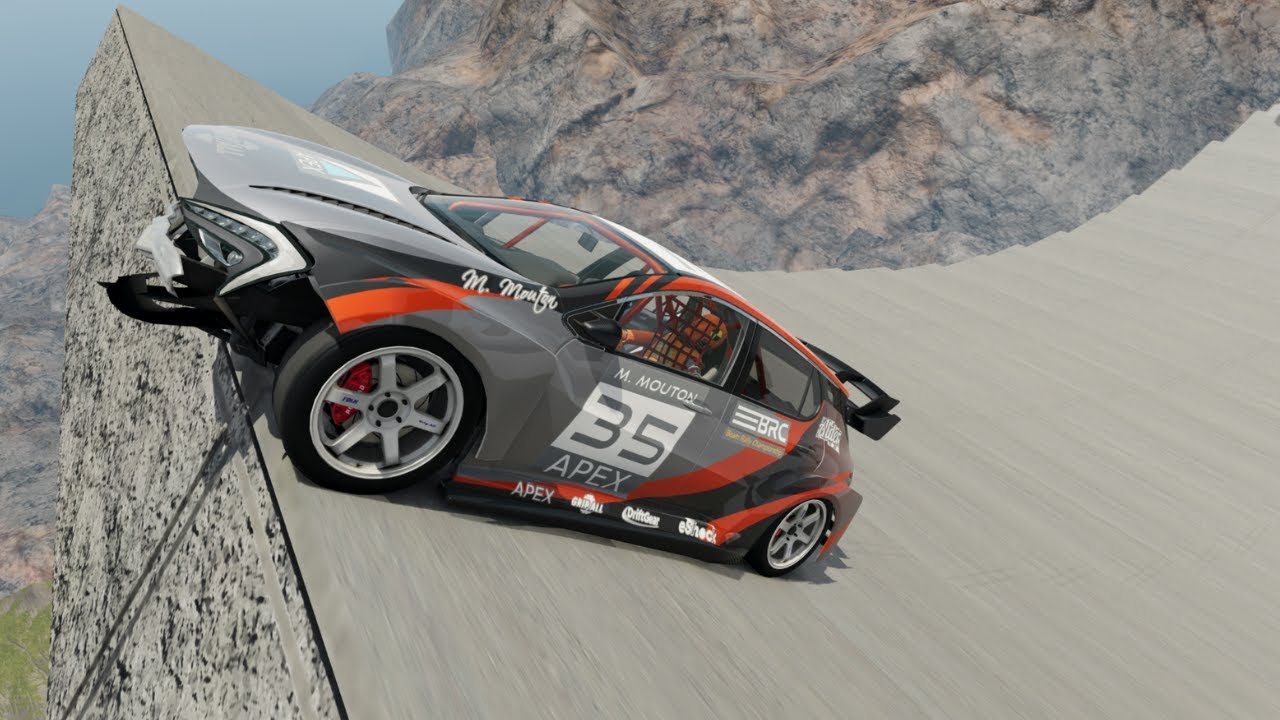 Fast Cars VS Insane Ramp - BeamNG Drive. - YouTube