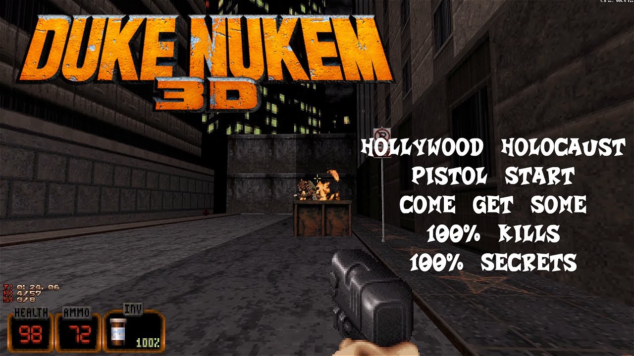 Duke Nukem 3D - Hollywood Holocaust (Pistol Start 100%) - YouTube