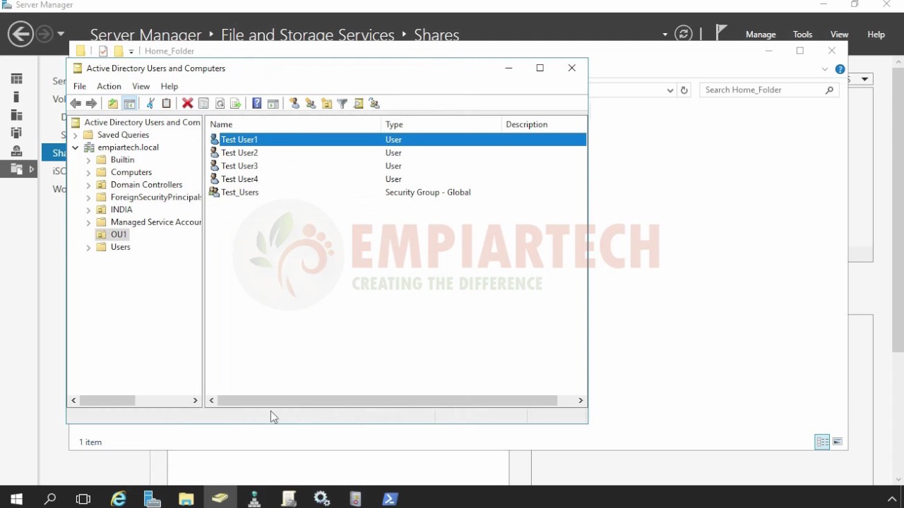 How to Configure Home Folder for Active Directory Users in Server 2016 ...