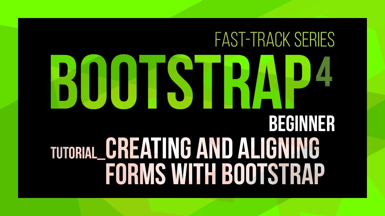Boostrap forms - creating and controlling forms with Bootstrap - YouTube
