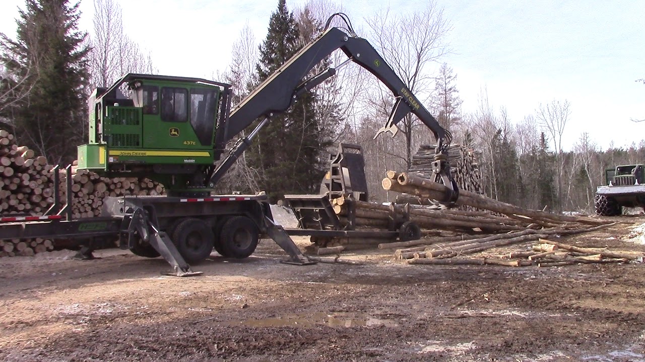 2018 John Deere 437E Self Propelled Loader/Slasher - YouTube