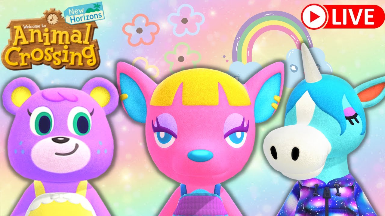 🔴 Kawaii Kidcore Villager Hunt🦄🌈 | Animal Crossing New Horizons - YouTube