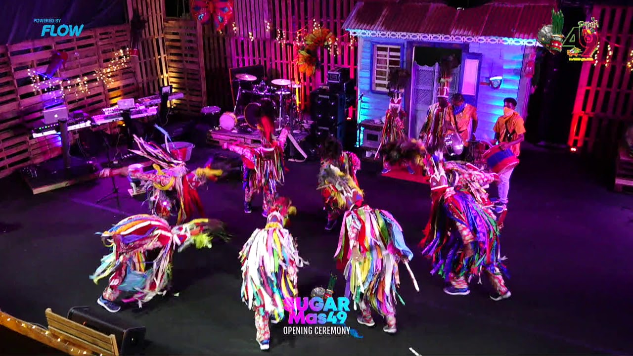 Sugar Mas 49 - Valon's Masquerades Performance @ Opening of Sugar Mas ...