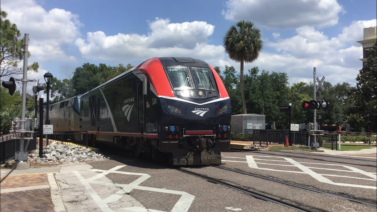 Amtrak and Sunrail railfanning in Winter Park and Deland FL ft a dash 8 ...