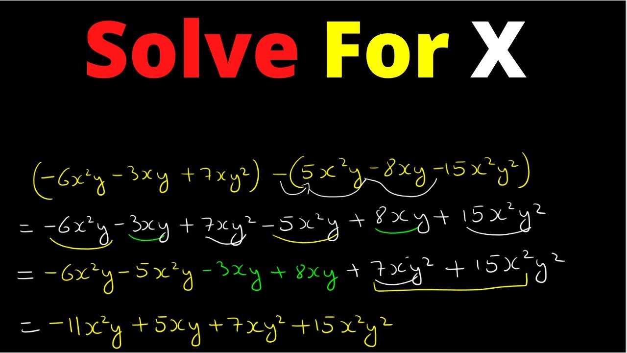 Solve For X - YouTube