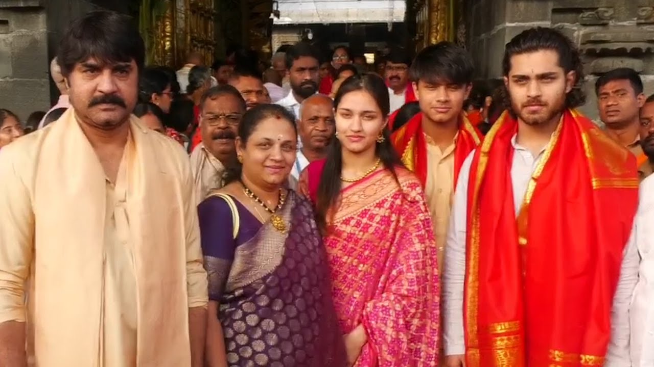 Hero Srikanth Family Visuals @ Tirumala | Roshan | Manastars - YouTube