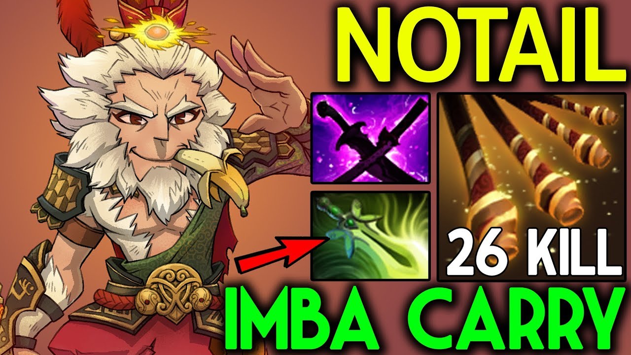NOTAIL Dota 2 [Monkey King] Imba Carry - 26 Kills - YouTube