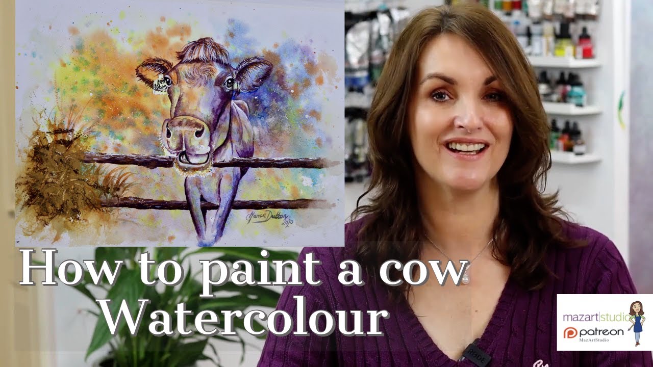 how-to-paint-a-cow-in-watercolour-for-beginners-youtube