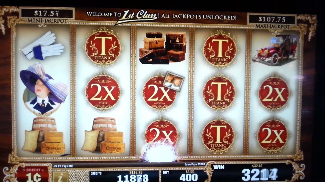 Titanic Slot Machine Line Hit BIG WIN! - YouTube