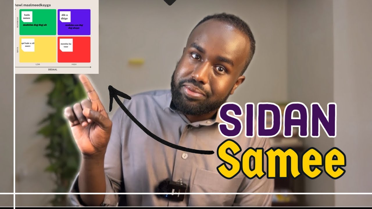 Waad ku faa’idi hadaad sidan u kala qaybiso hawlahaaga maalin walba ...