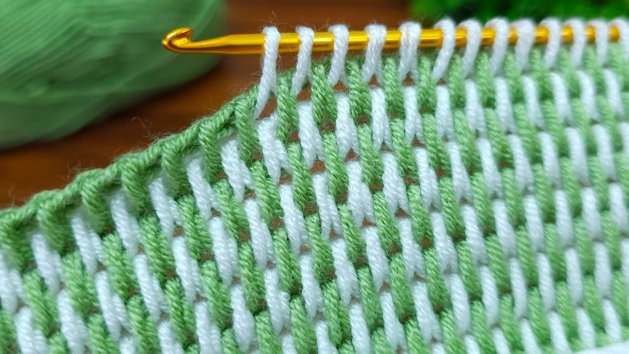 Wow💯This Tunisian crochet stitch is very stylish/easy Tunisian crochet ...